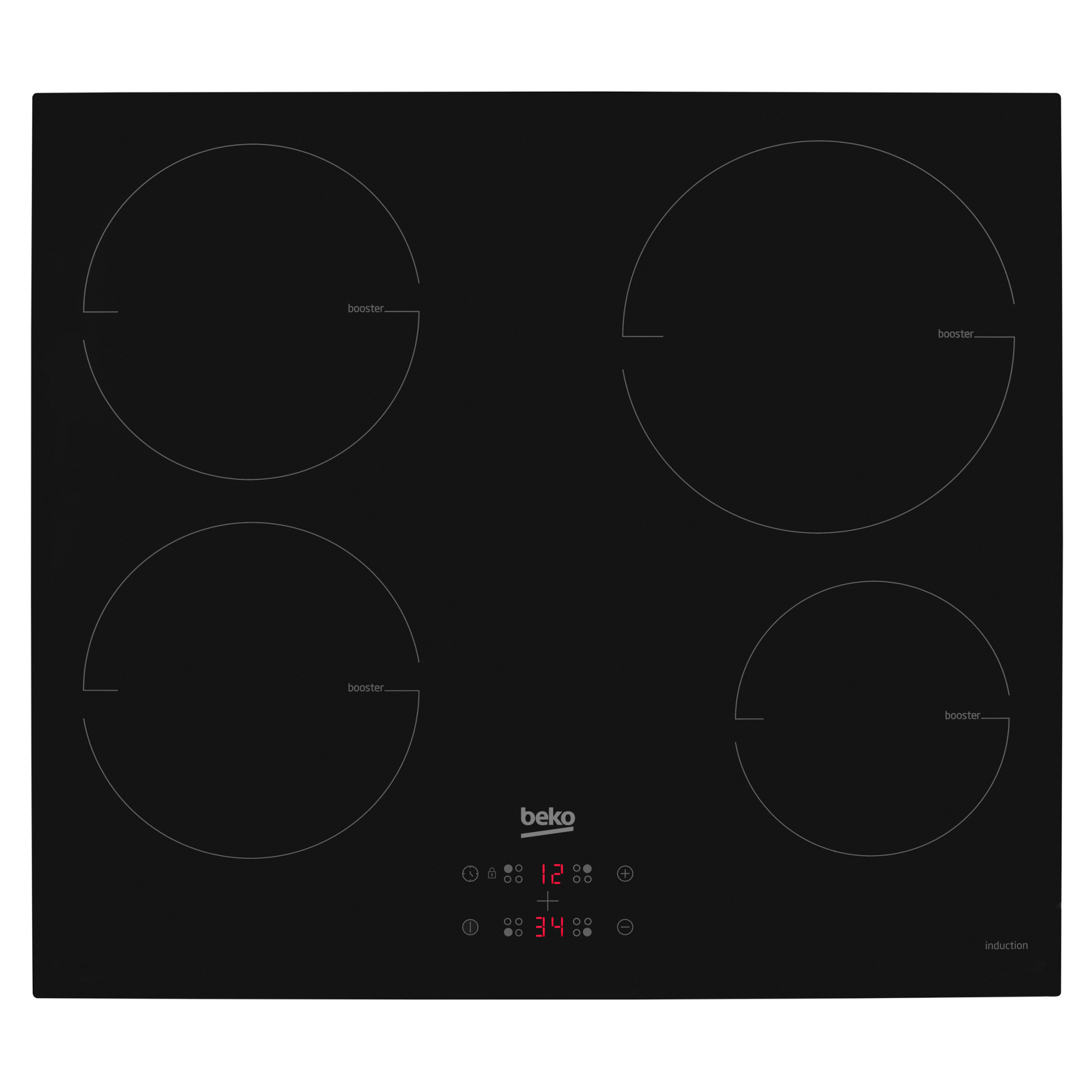 Beko HII64400MT 600mm Integrated Induction Hob - Black | Hughes