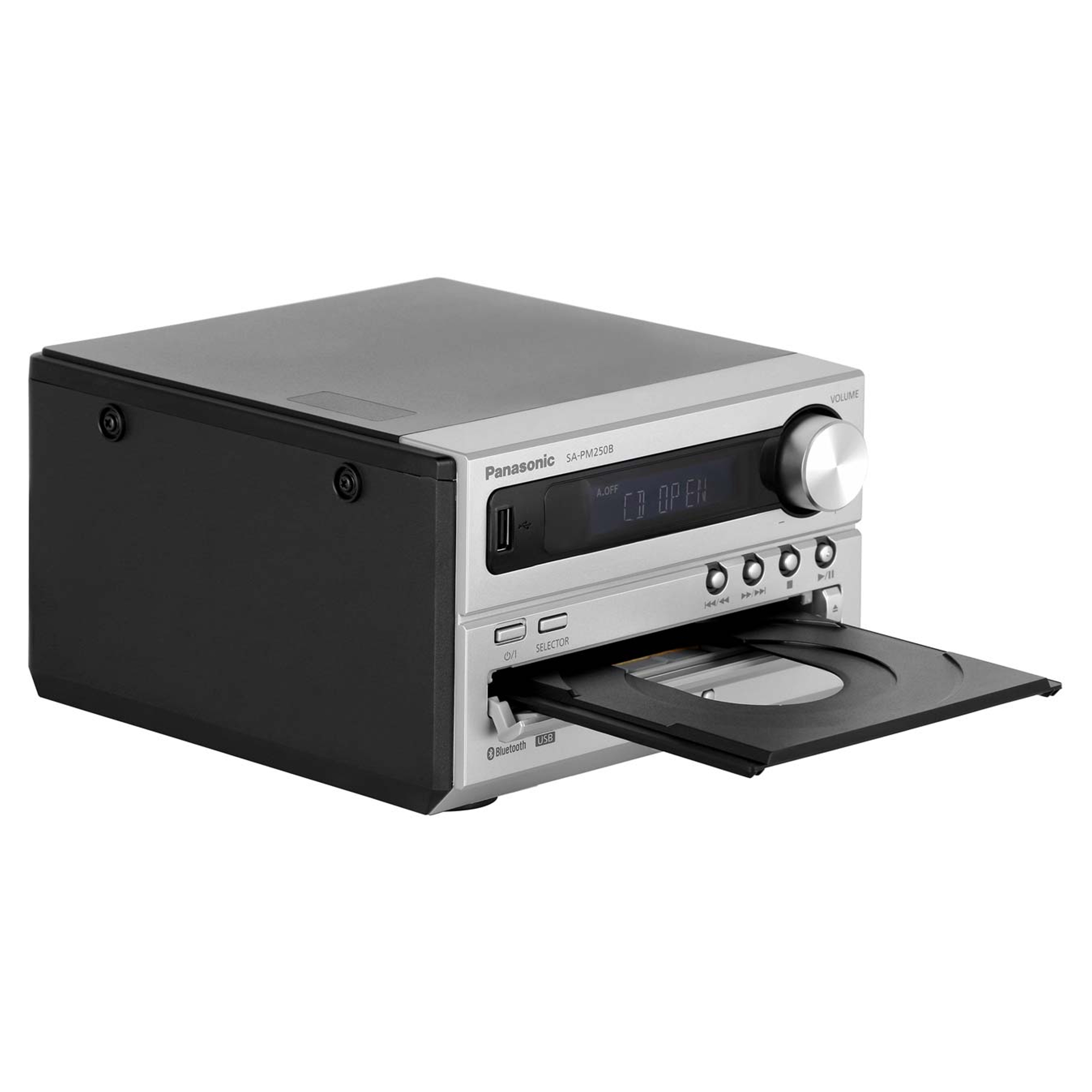 Panasonic SCPM250BEBS Mini Hi-Fi System with Bluetooth | Hughes