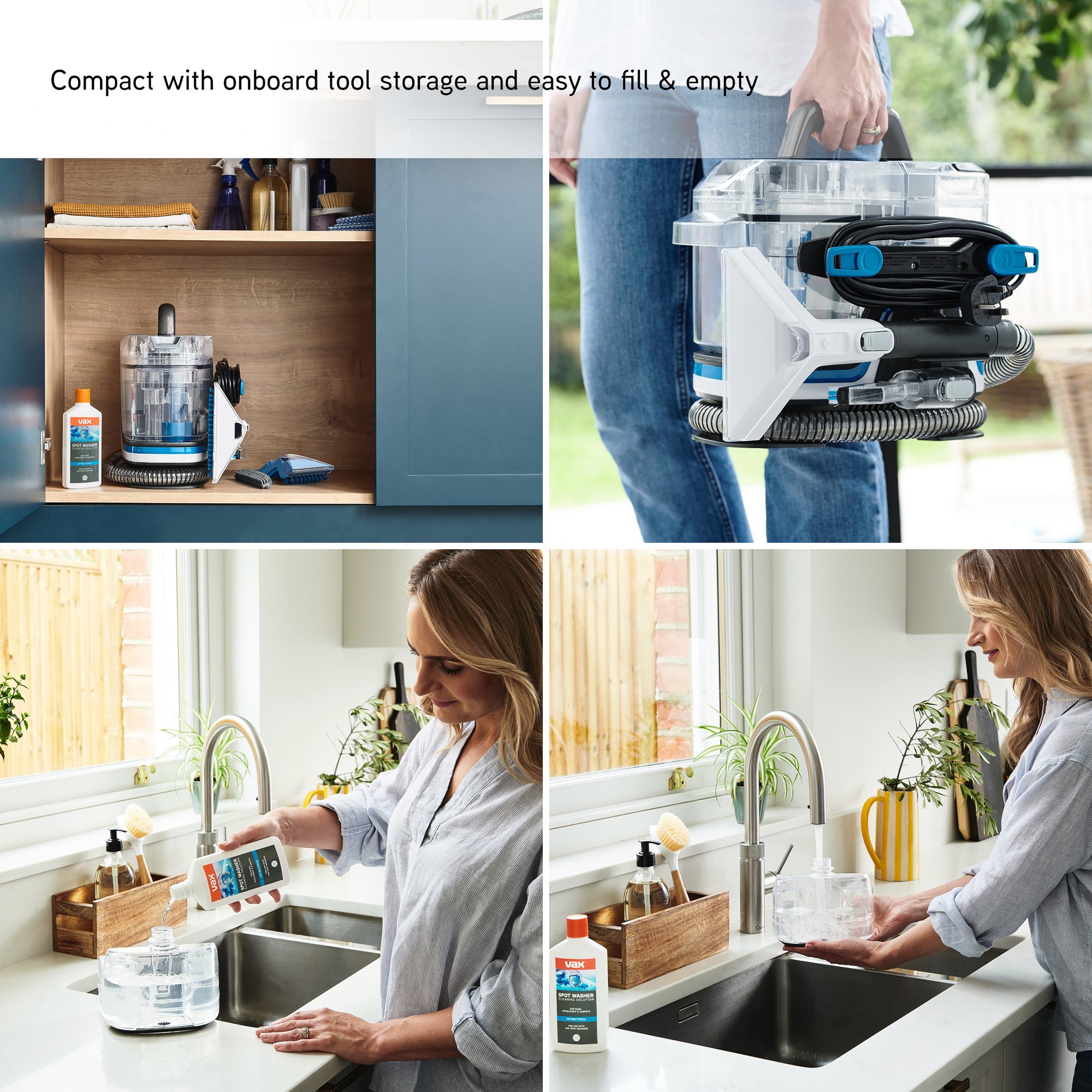 VAX CDSW-MPXP SpotWash Duo Carpet Cleaner - Blue & Grey | Hughes