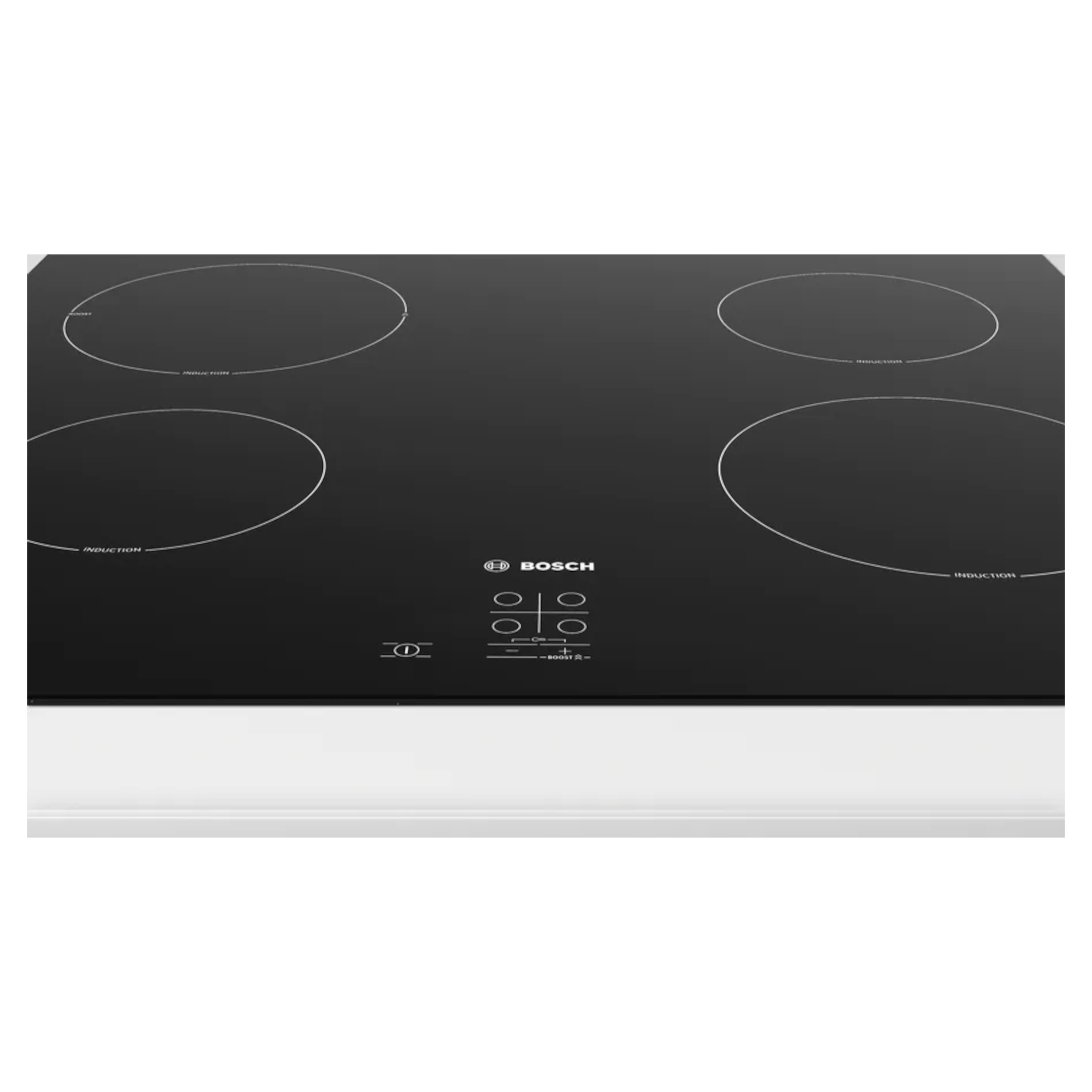 Bosch PUG61RAA5B 600mm 4 Burner Induction Hob with Plug | Hughes