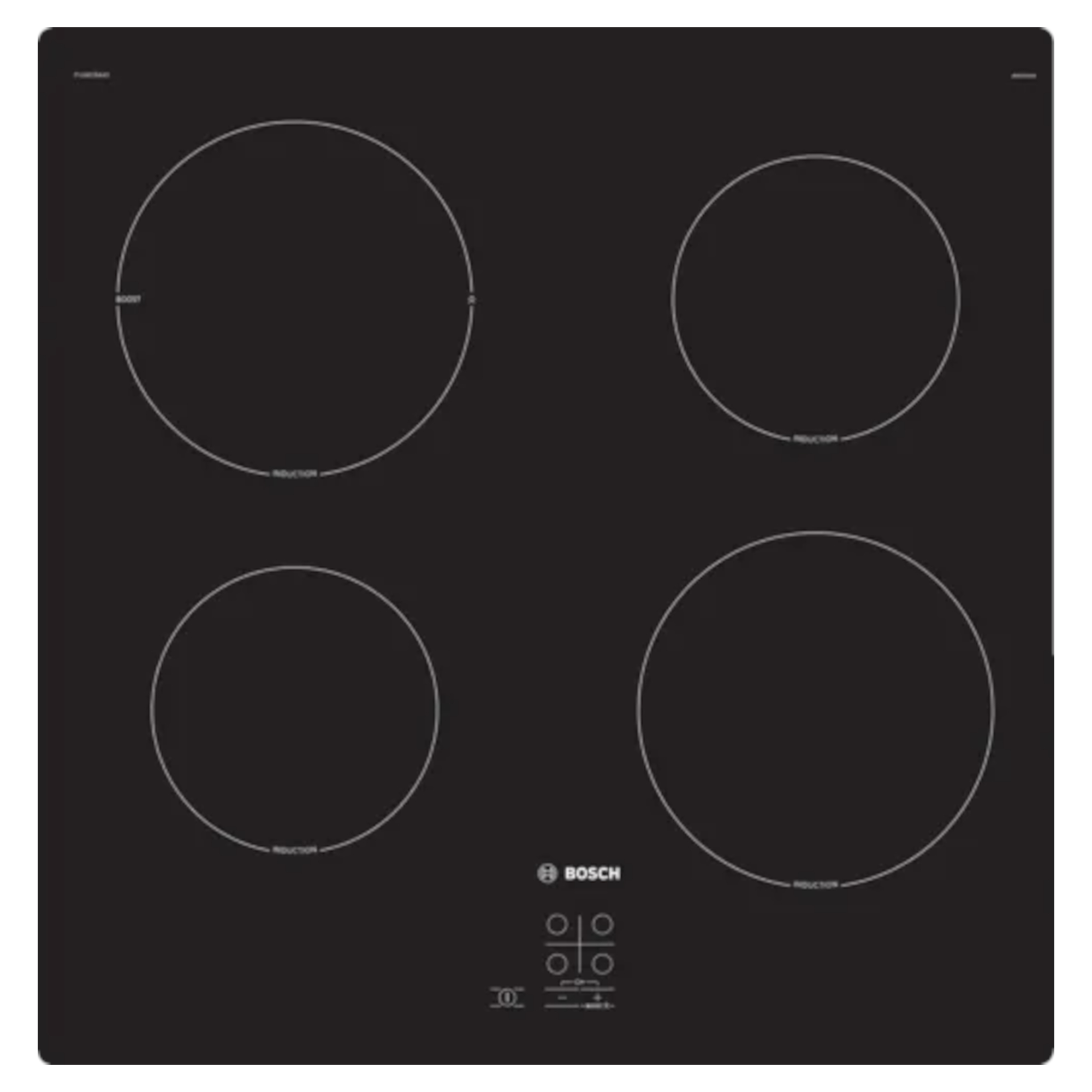 Bosch PUG61RAA5B 600mm 4 Burner Induction Hob with Plug | Hughes